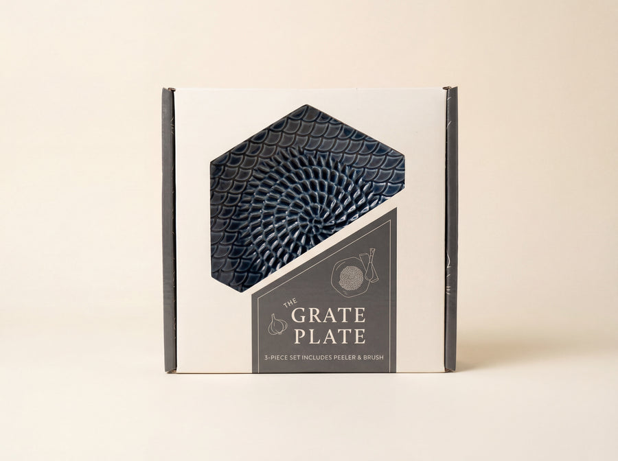 Ceramic Grating Plate (Includes Garlic Peeler & Brush) – The Grate ...